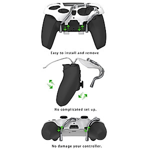 EXknight Leverback V2 Paddles Attachment, Back Buttons Adapter for PS5 Controller | Fit with Thumb Grips (White)