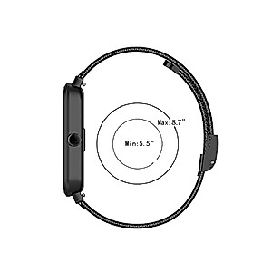 Chofit Metal Mesh Stainless Steel Loop Compatible with MILOUZ IDW19 Watch Band for Women&Men Wristbands Bracelet Adjustable Band Strap Replacement Bands for MILOUZ IDW19 Smartwatch (Gold)