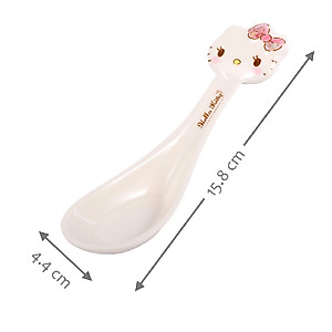 Hello Kitty Cute Deluxe Pink Dinnerware Flatware Meal Set – Plate Bowl Cup Spoon, 4 pieces