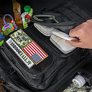 ActiveDoodie Dad Gear - Dad Diaper Bag for Men with Waterproof Changing Pad, Removable Dad Patches, Mens Diaper Bag, Black