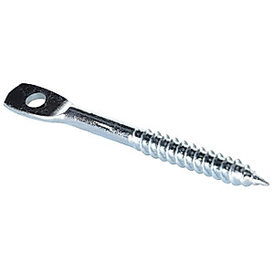 100 Pack, ToolPro 3 Inch Eye Lag Screws, Zinc Plated Carbon Steel Construction Screws for use with attaching Hanger Wire to Ceiling Joists.