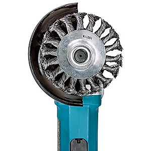 Makita 2 Piece - 4 Inch Crimped & Twist Wire Wheel Brush Set for 4.5" Grinders - Complete Conditioning for Metal - 4" x 5/8-Inch | 11 UNC