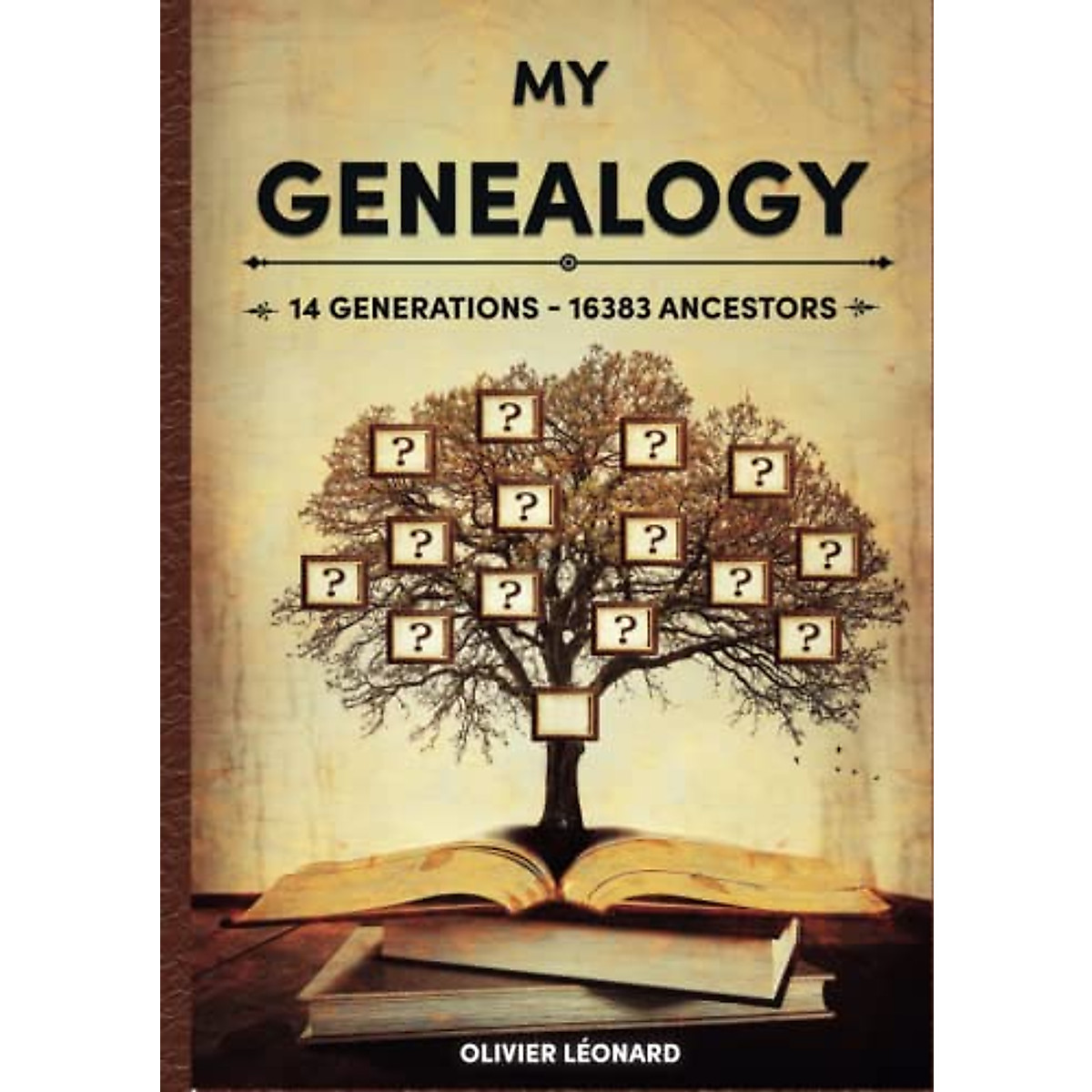 My genealogy - 14 generations - 16383 ancestors: Book to complete, 695 pages, 1 page per ancestor up to the 9th generation, 168 extension pages, Large Format