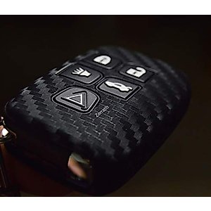 Carbon Silicone Smart Key Fob Cover for KOBJTF10A Land Rover Range Rover Evoque & Jaguar F Xe XF XJ