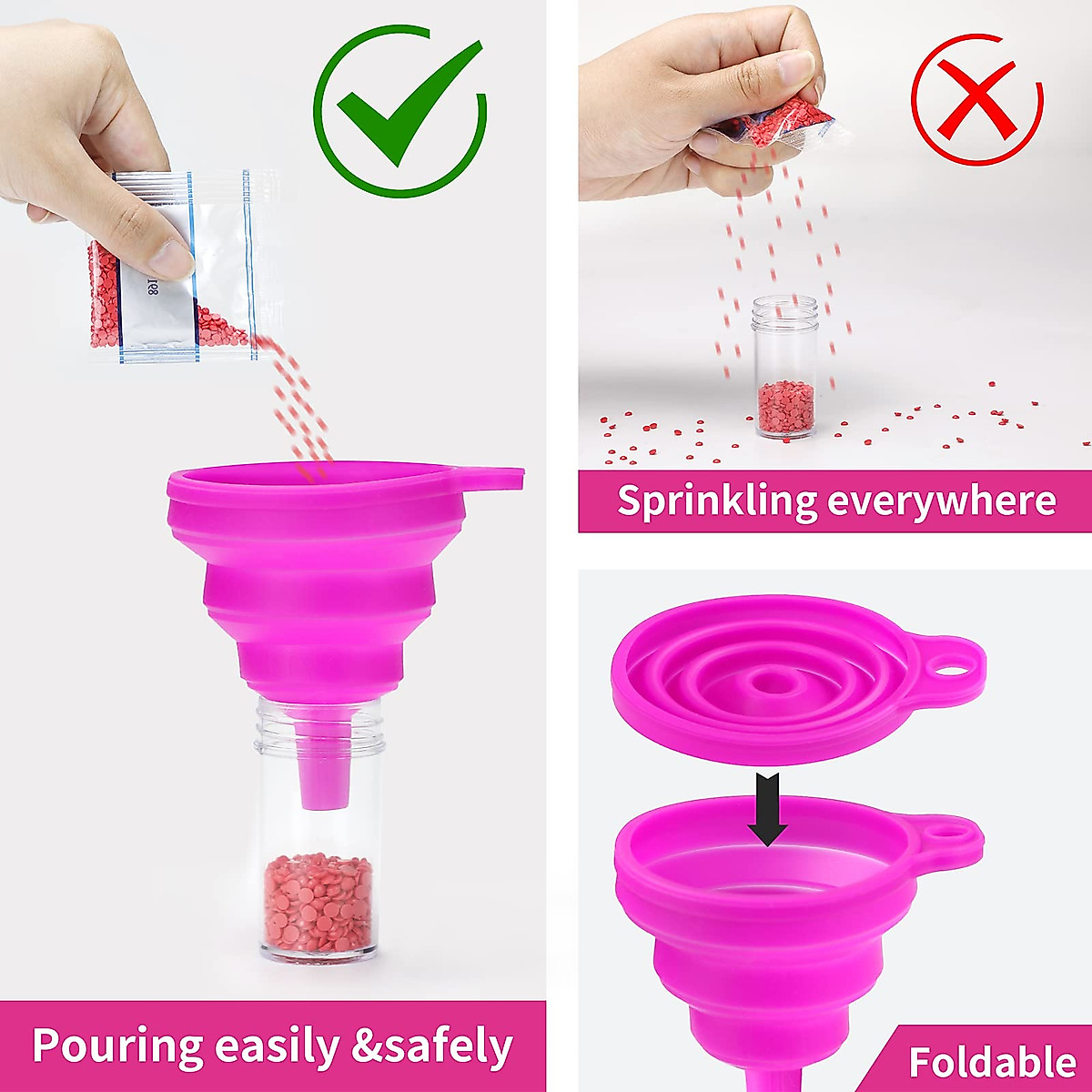 Bofoho Diamond Art Painting Storage Case - 60 Slots Diamond Art Painting Accessories and Tools, Portable Diamond Art Shockproof Jars Organizers Jewelry Storage Box