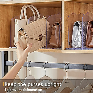 Maelphoo Adjustable Shelf Divider for Closet,Closet Organizers and Storage,Clear Purse Organizer for Closet,Handbag Organizers for Closets,Bookshelf Separator Divider