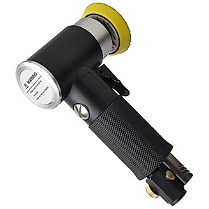 48 Pcs mini random orbital air sander kit, high-speed mini air sander polisher, Includes 1-inch and 2-inch and 3-inch polisher pad kit polishing sponge & wool pads sandpapers, pneumatic sander kit