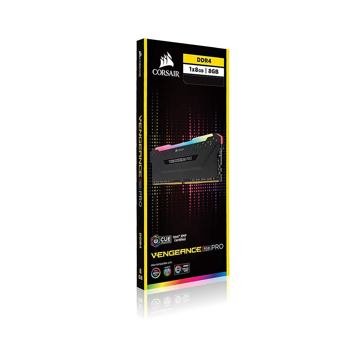 Corsair Vengeance RGB Pro 8GB (1x8GB) DDR4 3200 (PC4-25600) C16 Optimized for AMD Ryzen – Black