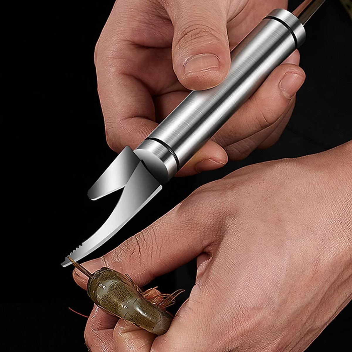 Cabilock Shrimp Deveiner Tool Efficient Shrimp Peeler Cleaner Seamless Shrimp Back Intestines Cutter Seafood Tool
