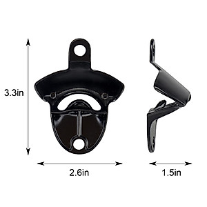 10 PCS Wall Mount Bottle Openers Vintage Beer Bottle Opener Suitable for Rustic Bars KTV Hotels Homes Restaurant - Black