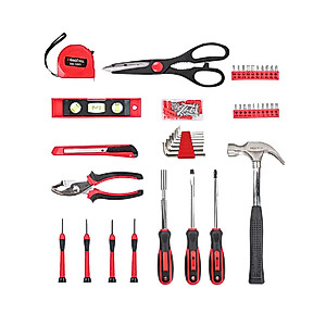 KingTool Home Repair Tool Kit - 149 Pieces Basic Home Repair Tool Set, General Mechanic Tool Set, General Household Tool Kit with Plastic Toolbox, Perfect for Homeowner, Office & College Repairs