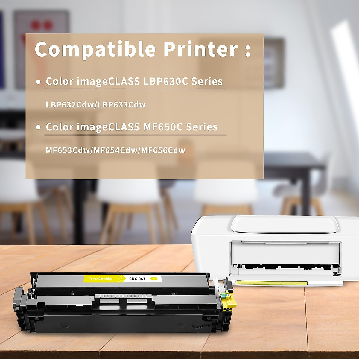 XJI 067 LBP632Cdw MF656Cdw Compatible Toner Cartridges Replacement for Canon 067 067H, for Color imageCLASS LBP633Cdw MF653Cdw Laser Printer Ink(4 Pack, Black Cyan Magenta Yellow)