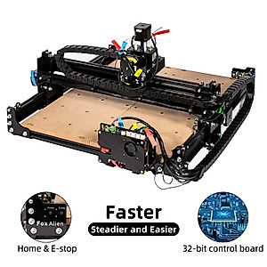 FoxAlien Masuter 4040 CNC Router Machine, 3-Axis Engraving Milling Machine 15.75x14.96” Working Area for Carving Cutting Wood Acrylic MDF Nylon