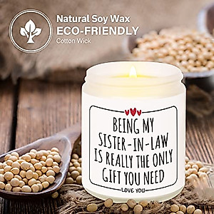 Afterprints Sister in Law Gifts, Unique Candle Gift for Sister in Law, Funny Gift for Sister in Law On Birthday Christmas Thanksgiving, Scented Candles Present