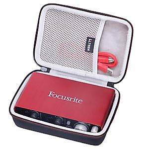 LTGEM Hard Travel Case for Focusrite Scarlett 2i2 /Solo (3rd Gen) USB Audio Interface (Internal Size:7 * 4.7 * 1.5 in)