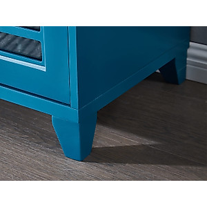 Mixcept 60” Sideboard Buffet Table Storage Cabinet Console Table with 2 Doors and Adjustable Shelves, Cupboard Kitchen Sideboard for Kitchen Dining Room, Teal