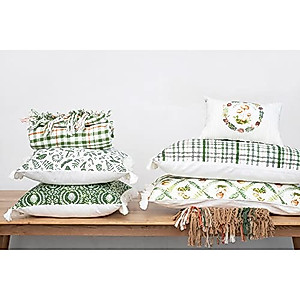 Creative Co-Op Embroidered Cotton Slob Lumbar Pillow
