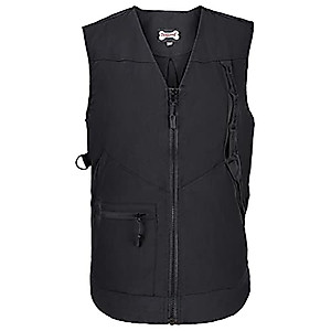 POPETPOP Dog Handler Training Vest with Multi Pockets Professional Dog Trainer Cloth Pet Owner Vest for Adults Size L