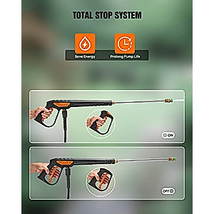 Electric Pressure Washer, ENGiNDOT 2100 PSI 1.8 GPM Electric Power Washer with 5 Spray Nozzles, Pressure Clean Machine with Total Stop System for Cleaning Stair, Car, Driveway, Garden, Deck, Fence