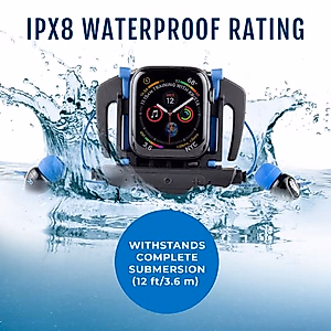 H2O Audio Interval - Swimming Headphones Made for Apple Watch with Bass-Amplified Surge S+ Swimming Earbuds - Bluetooth Swimming Headphones for Underwater Sports - 6-Hour Playtime - Waterproof IPX8