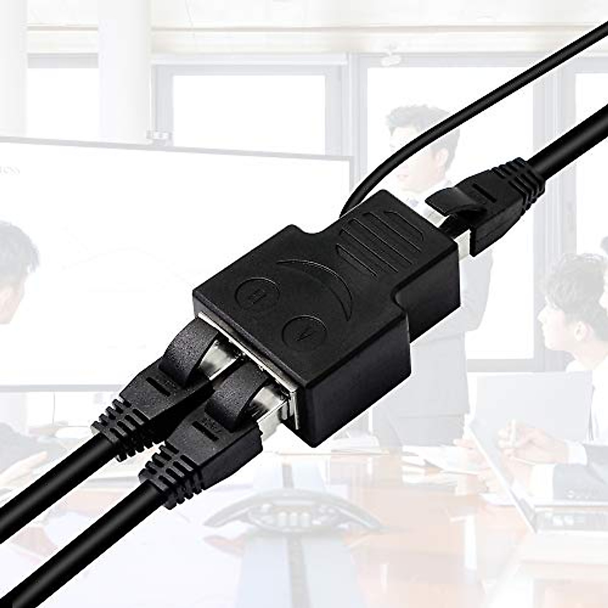 SinLoon RJ45 Splitter Adapter Ethernet Cable Splitter, RJ45 Network Extension Connector,Two Devices Share The Internet at The Same Time,for Router TV Box Camera PC Lapop(1PCS)