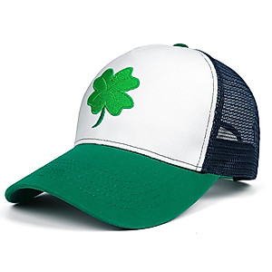 St. Patrick's Day Clover Baseball Cap Adjustable Trucker Hat Fashion Dad Hat Sports Hat St. Patrick’s Day Gift