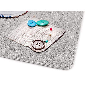 17''x13.5'' Wool Pressing Mat for Quilting, 100% Wool from New Zealand, Portable Felted Wool Ironing Mat with a Silicon Iron Rest Pad