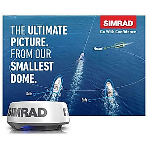 Simrad HALO20+ 36 NM 20-inch Pulse Compression Radar, 60 RPM, with Collision Avoidance and VelocityTrack, Dual Range Doppler Technology Built-in
