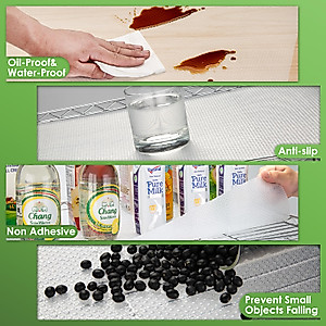 AMZABBY Wire Shelf Liner 14x197'' Clear Shelf Liner Kitchen,Cabinets,Drawer Liner, Cupboard, Under Sink, Pantry,Non-Adhesive Liner,Stain-Proof Shelf,1.2mm Thicken/Waterproof/Anti-Slip Liners