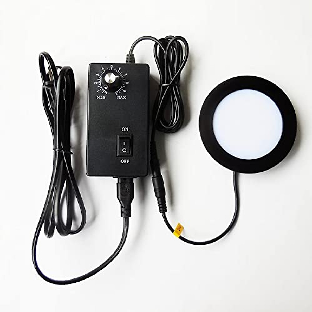 ZTBH Microscope Accessories Kit 50-75mm Stereo Microscope Bottom Light Lamp, Round Light Source, LED Backlight Illuminator AC90V-240V Microscope Slides (Magnification : 70mm)