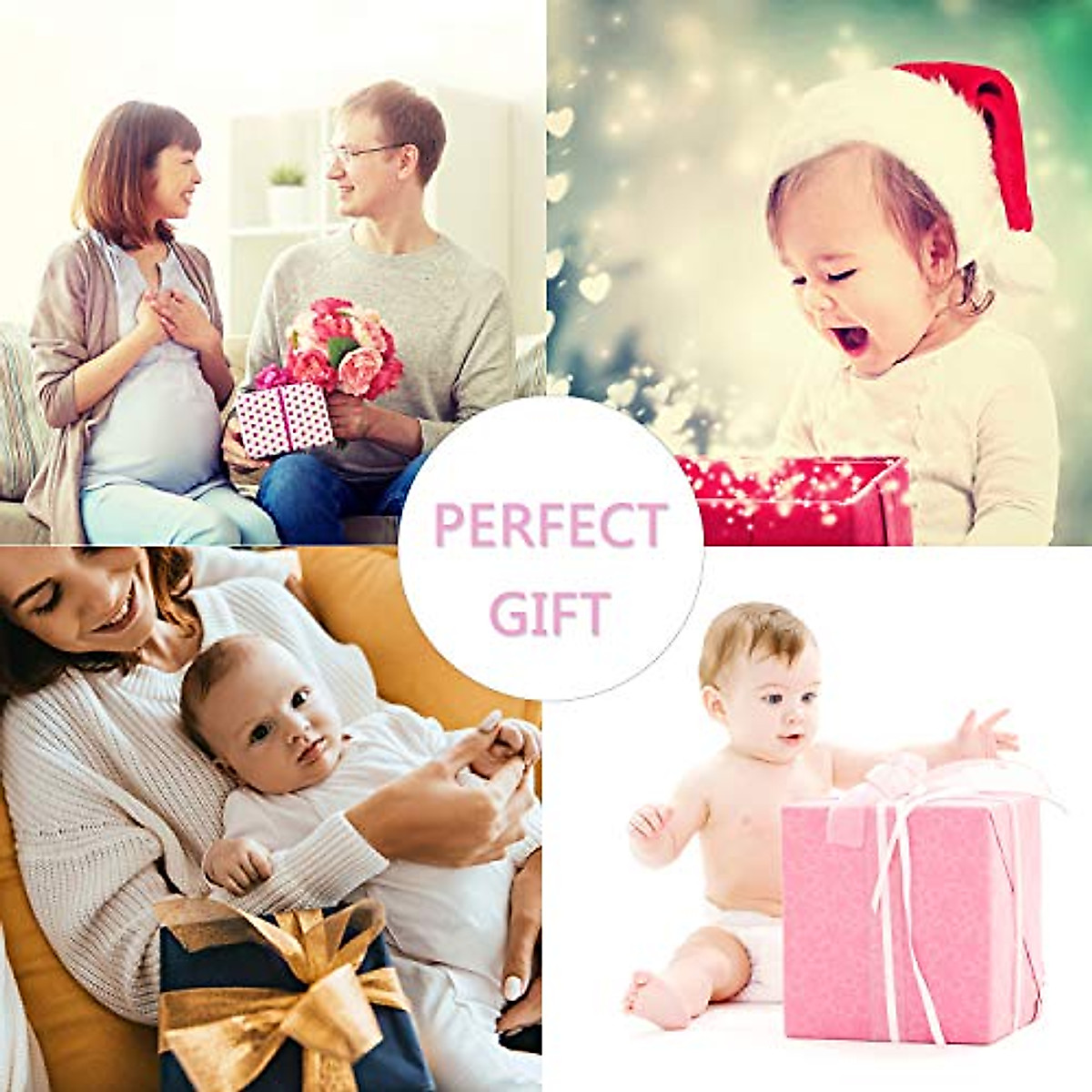 LAMMAZ Baby Soft Rattle, Baby Infant Wrists Rattle and Foot Rattles Finders Socks Set Developmental Soft Toys for Newborn (8 PCS -B)