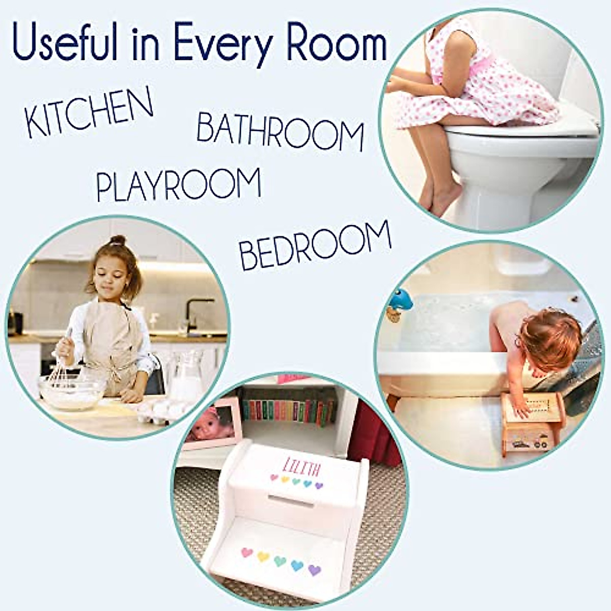 Personalized Girl Tribal Arrows White Two Step Stool