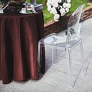 BalsaCircle 36-Inch Tall Clear Plastic Transparent Chair Wedding Party Furniture Reception Dinner Catering Ceremony Home Decorations