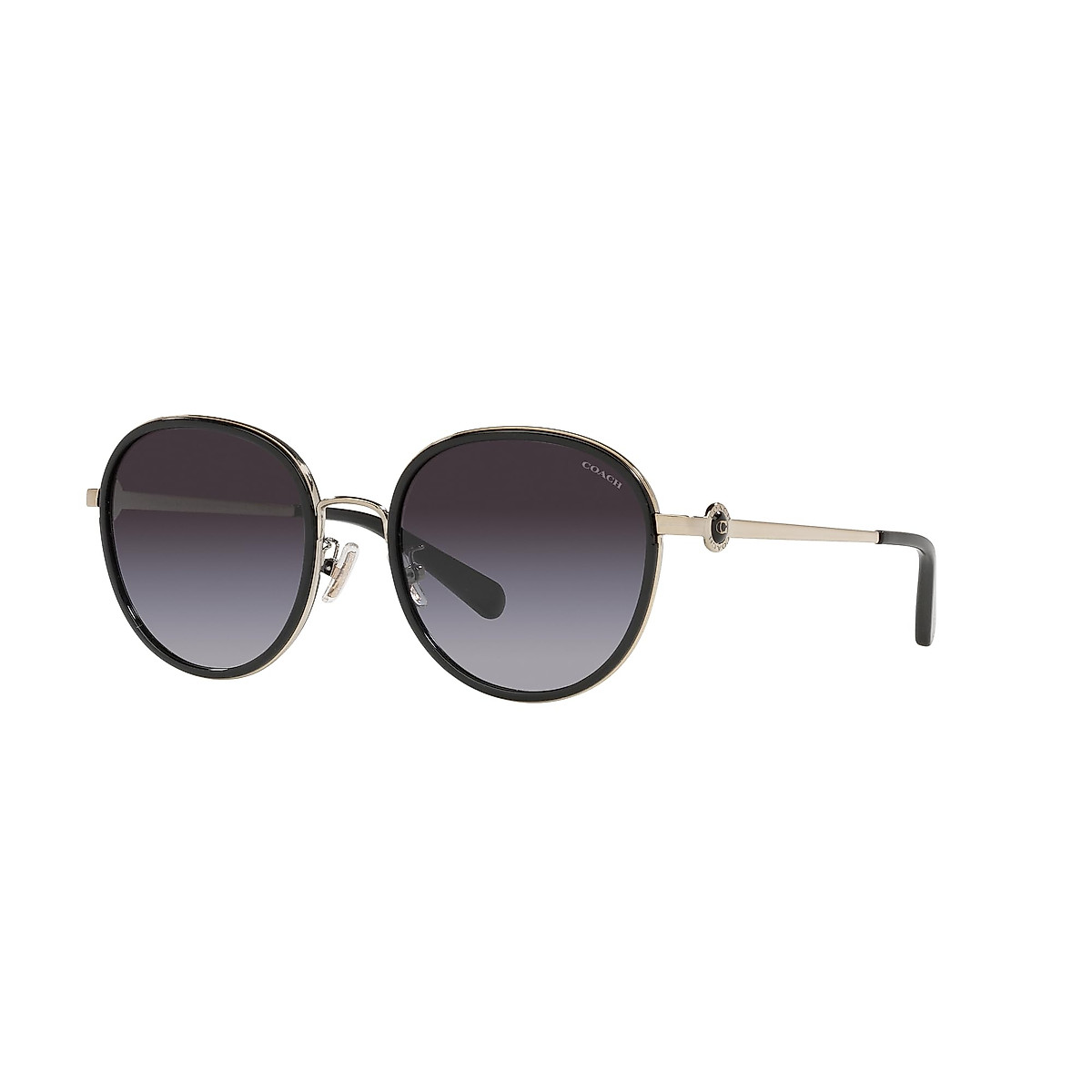 Coach HC7129 Sunglasses, Black/Grey Gradient, 54 mm