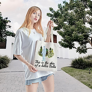 WCGXKO Movie Show Inspired Gift This Is The Skin Of A Killer Bella Zipper Pouch Makeup Bag for Fans (This is the skin tote)