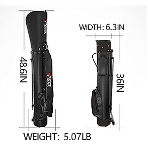 Golf Stand Bag for Men & Women,Easy to Carry & Durable Pitch Golf Bags Sunday Golf Bag Ideal for Golf Course & Travel,Lightweight and Waterproof Black (Black)