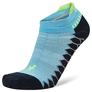 Balega Silver Compression Fit Performance No Show Athletic Running Socks for Men and Women (1 Pair), Aqua, X-Large
