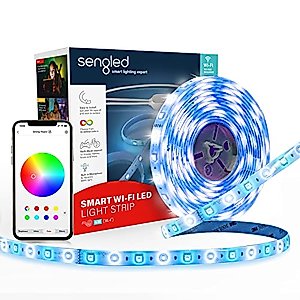Sengled Smart LED Strip Lights, 16.4ft Wi-Fi LED Lights Work with Alexa and Google Home, 16 Million Colors, RGB, Music Sync, Adjustable Length, 25,000 Hours Life, Multi-Mode Support for Game, Movie