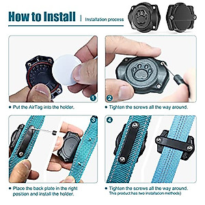 AirTag Dog Collar Holder(2 Pack), FEEYAR 100% Waterproof Air Tag Mount, Hard PC Apple AirTag Holder for Dog & Cat Collars, Ultra-Durable Air Tag Dog Collar Holder - Fits All Width Collars