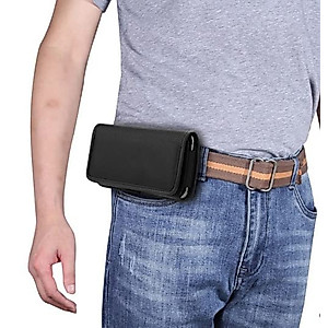 Pouch Case Compatible for Stratus C5 / Cloud Mobile Stratus-C5 Elite Car Mount Phone Stand with Holster Pouch with Belt Clip Loop (Black 3in1Ring +Horizontal Pouch)