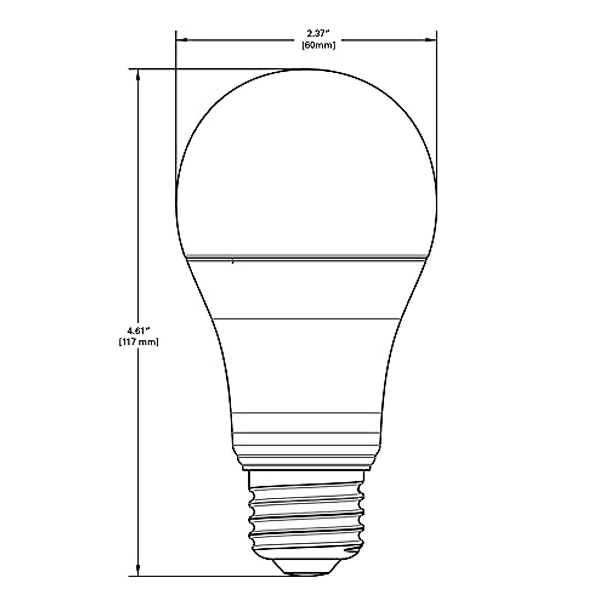 HALO 60W Equivalent A19 Dimmable Adjustable CCT (2700K-5000K) Smart Wireless LED Light Bulb in White (2-Pack)
