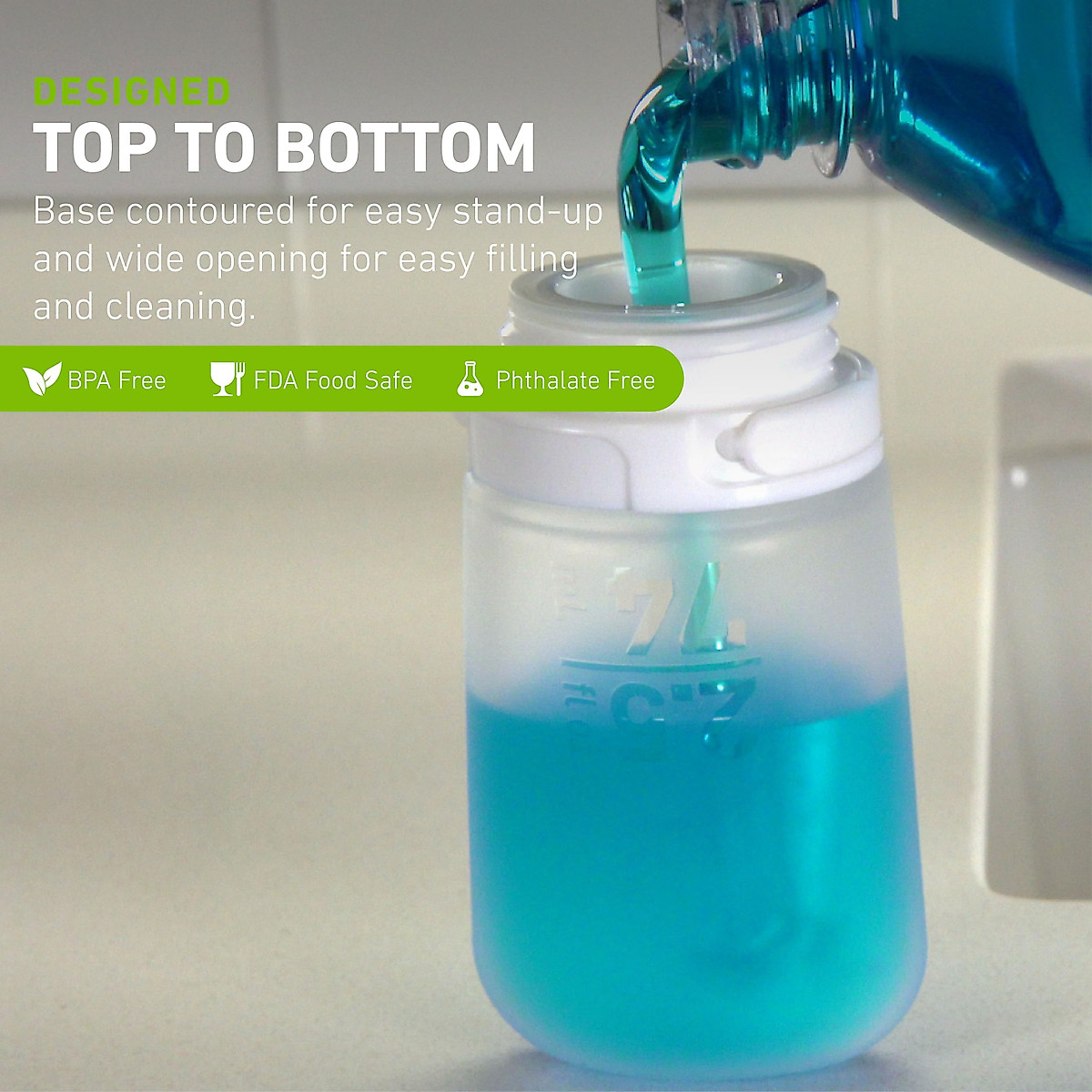 humangear GoToob+ 3-Pack (Large) | Refillable Silicone Travel Bottle | Locking Lid | Food-Safe Material, Clear/Purple/Teal, Large (3.4 fl.oz.; 100ml)