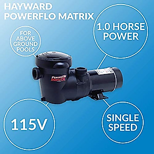 Hayward W3SP1592 PowerFlo Matrix Above-Ground Pool Pump, 1 HP