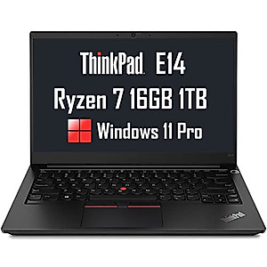 Lenovo ThinkPad E14 Gen 3 14" FHD IPS (16GB RAM, 1TB PCIe SSD, AMD 8-Core Ryzen 7 5700U (Beat i7-1165G7)) Business Laptop, Anti-glare, Type-C (DP and Charge), Webcam, Win 10 Pro / Win 11 Pro