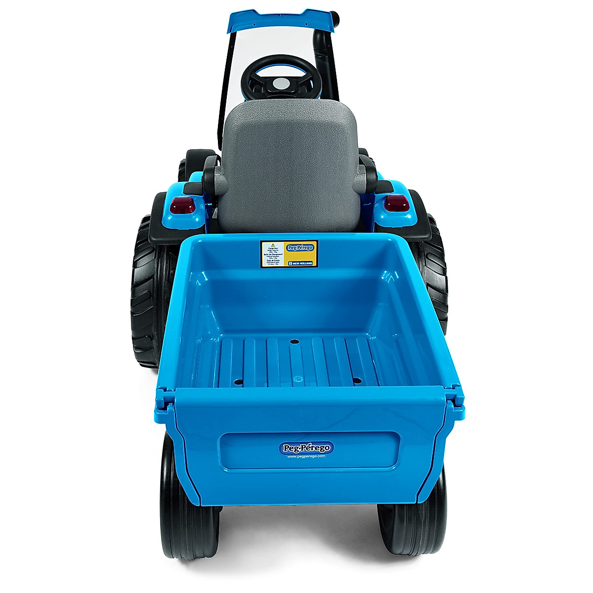 Peg Perego New Holland T8 Tractor & Trailer 12 Volt Ride on, Blue