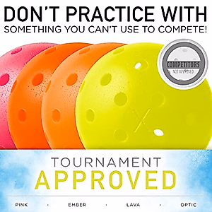 Franklin Sports Outdoor Pickleballs - X-40 Pickleball Balls USA (USAPA) Approved 12 Pack Outside Pink US Open Ball