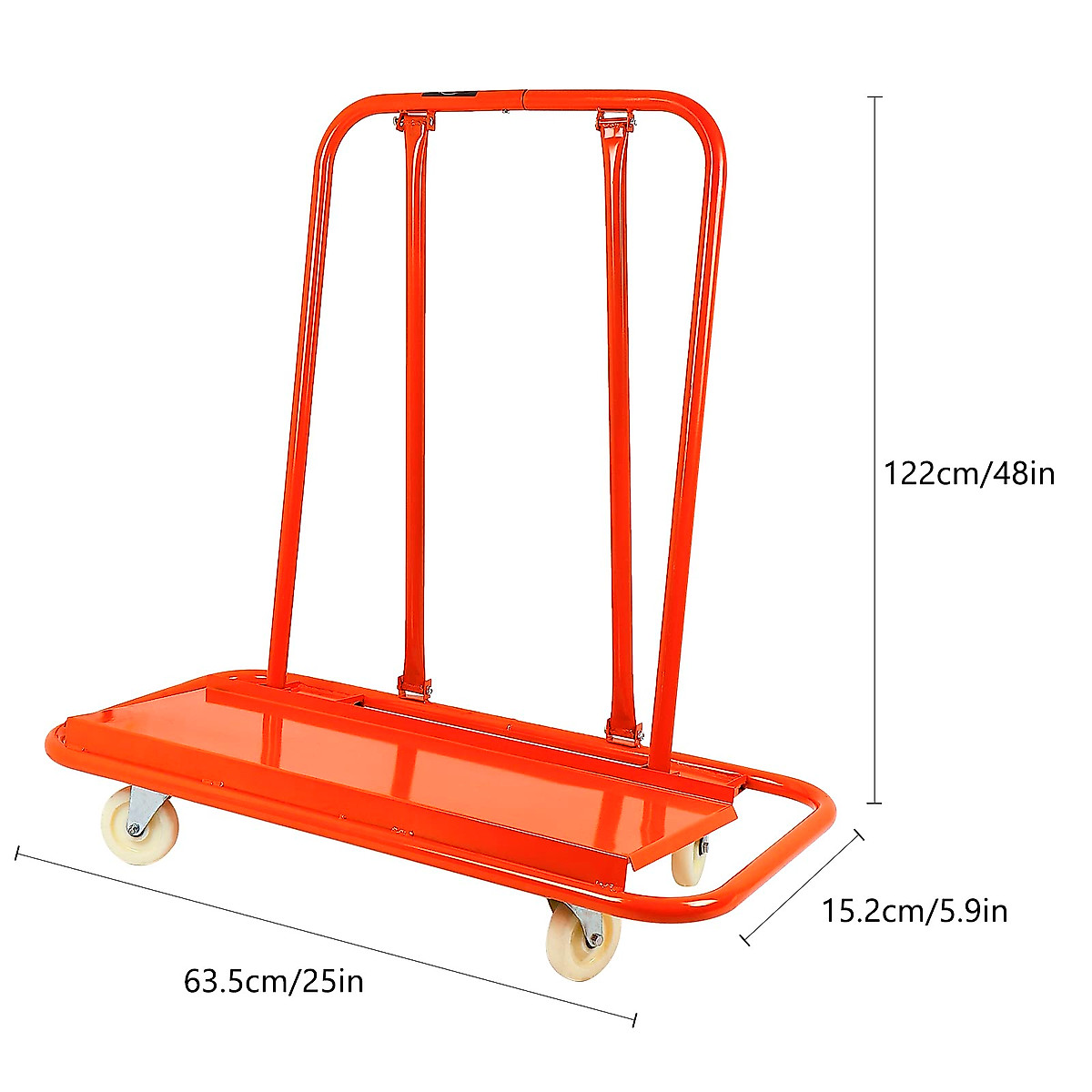 Carivia Drywall Cart Panel Dolly, 3000lbs Drywall Sheet Cart, Panel Dolly Cart with 4" Swivel Wheels,Plasterboard Trolley,Handling Wall Panel, Sheetrock, Sheet Panel for Home Garage Warehouse