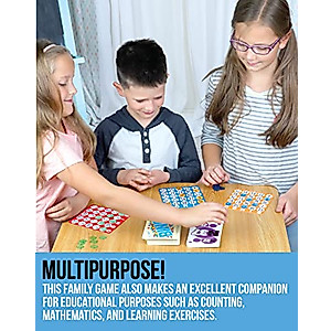 Regal Games - Family Bingo Bundle - Includes 100 Unique Bingo Cards, 75 Jumbo Calling Cards, 1000 Colorful Chips - Fun Family-Friendly Game - Ideal for Large Groups, Parties, Game Nights - Ages 8+