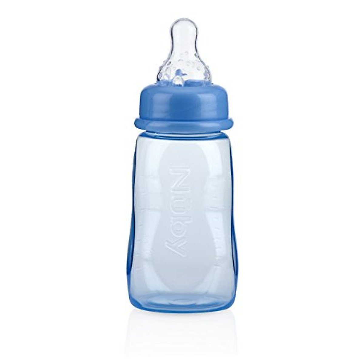 Nuby Standard Neck Tinted Feeding Nurser, 1 Count (Pack of 1), Colors May Vary