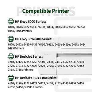 JINTUM 67XL Ink Cartridges Replacement for HP Ink 67 Ink Cartridge Black Color Combo Pack for 2755e 2700 2752e 2752 2742e 4155e 4100 4158e 4152e 4500 6055e 6055 6000(67XL Printer Ink)
